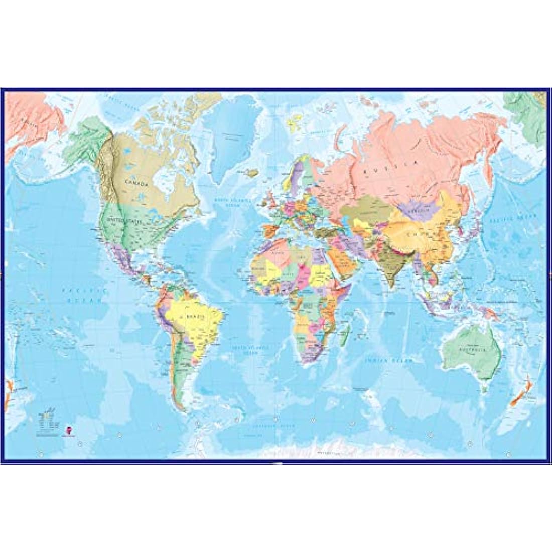 Maps International - Giant World Map Mural - Mega-Map Of The World - 2 ...